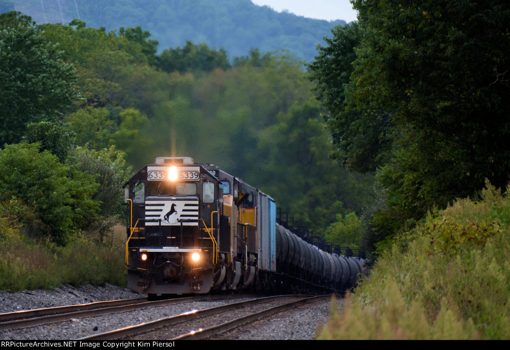 NS 6339 UP 5580 UP 8798 NS Train 64K Ethanol Loads